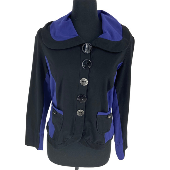 neon buddha | Jackets & Coats | Neon Buddha Blazer Jacket Blue Black ...